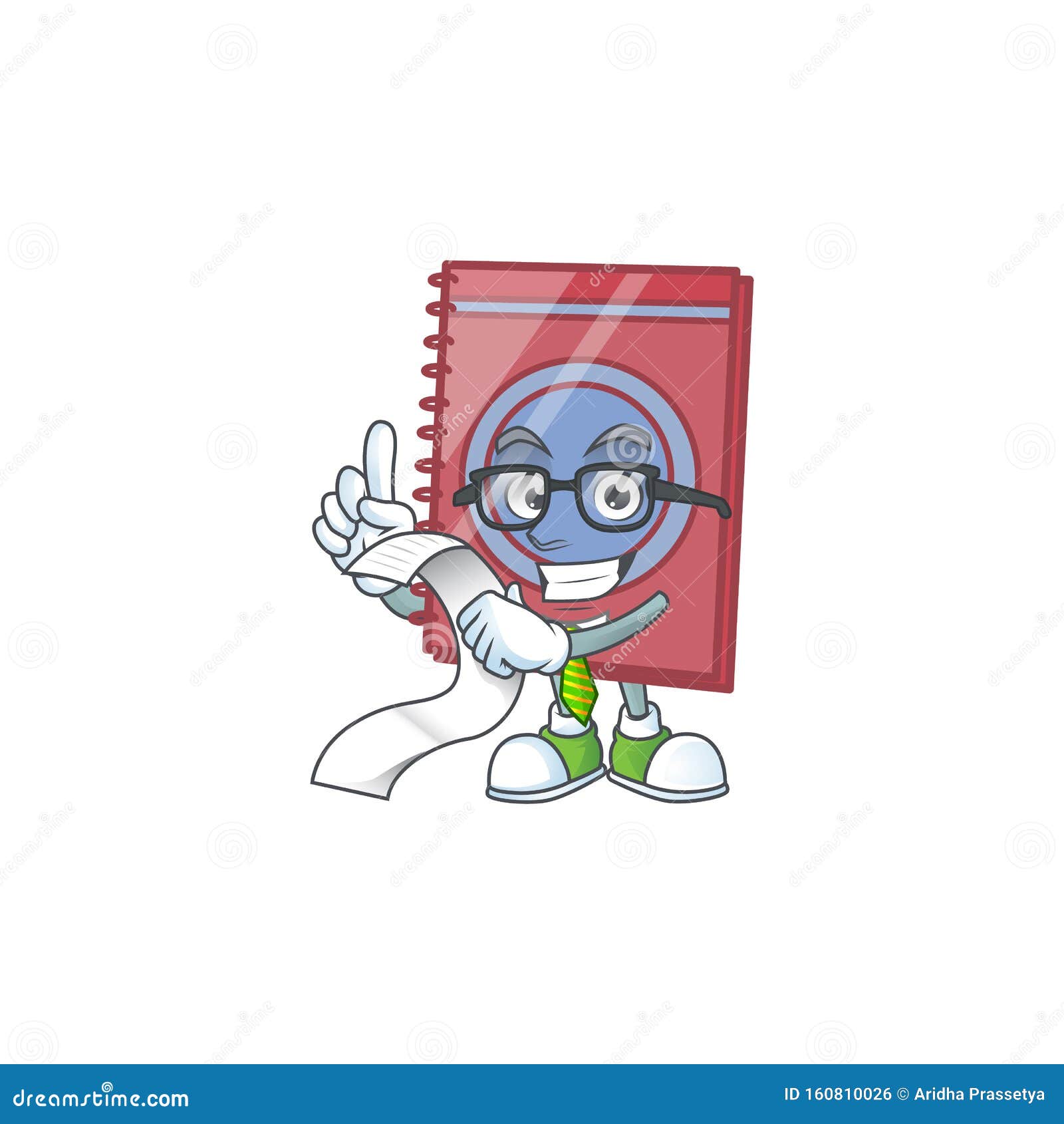 With Menu Closed Book in the Cartoon Character Stock Vector ...