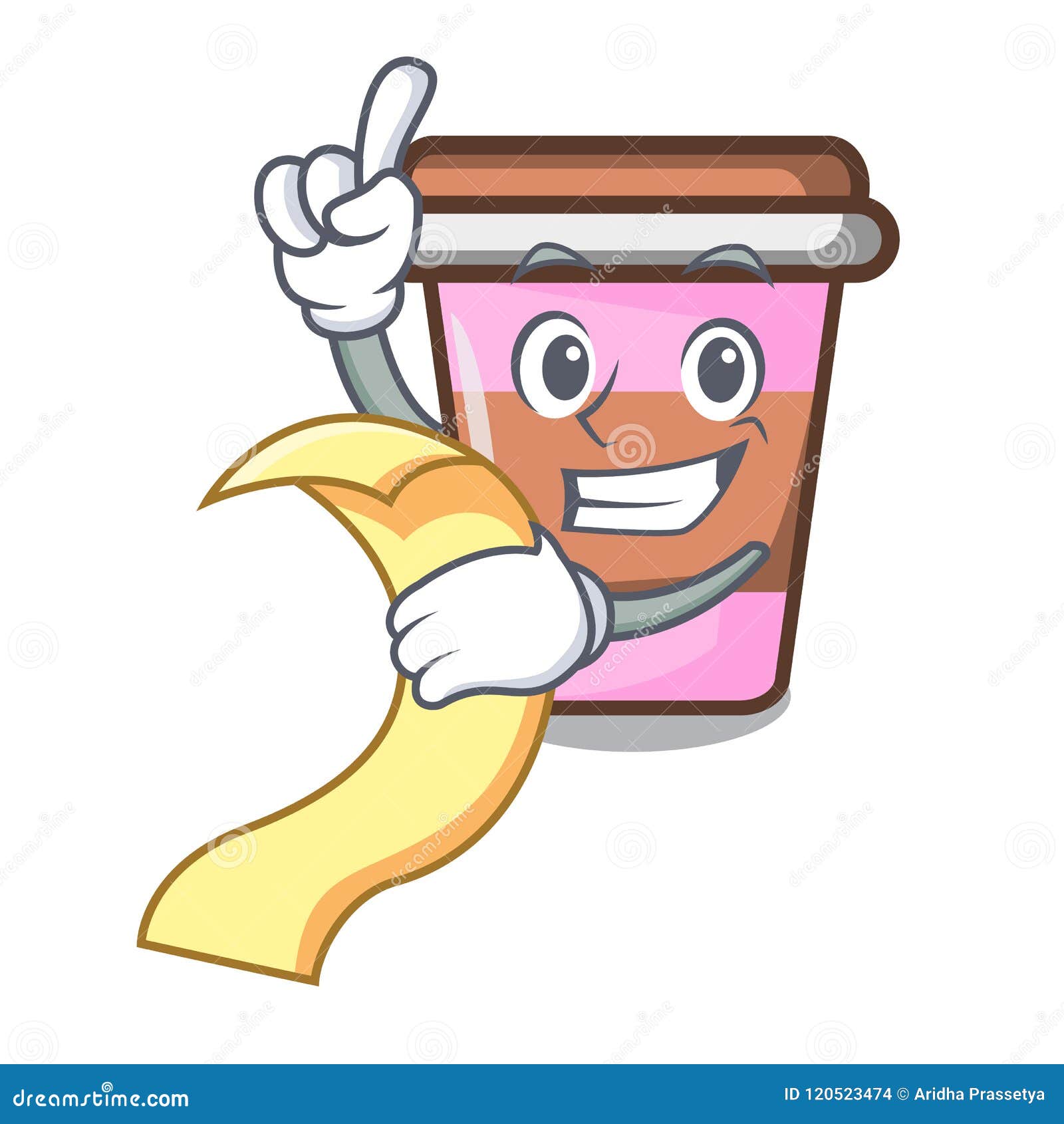 With Menu Coffee Cup Mascot Cartoon Stock Vector - Illustration of java ...