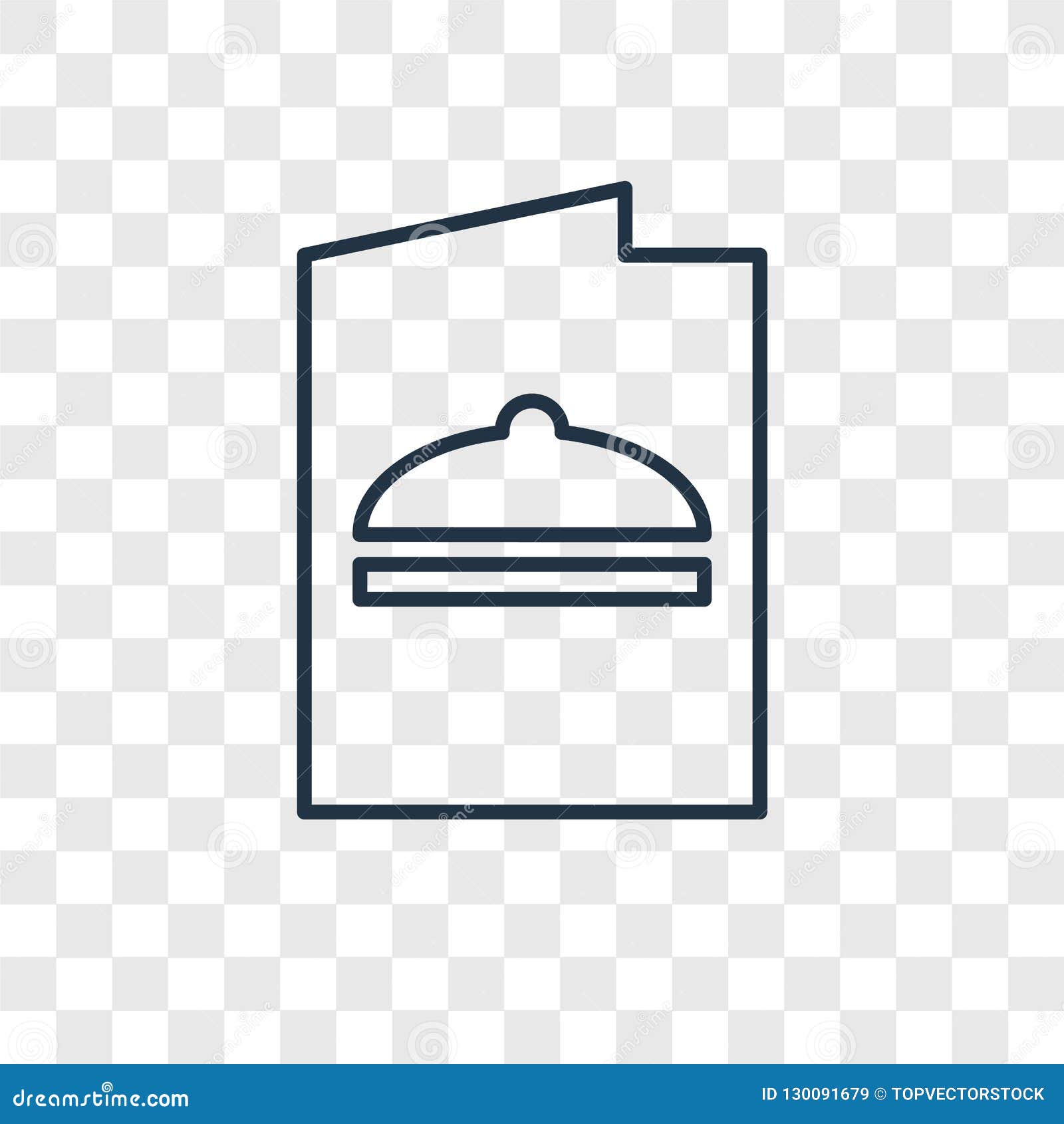 Menu Concept Vector Linear Icon Isolated on Transparent Background ...