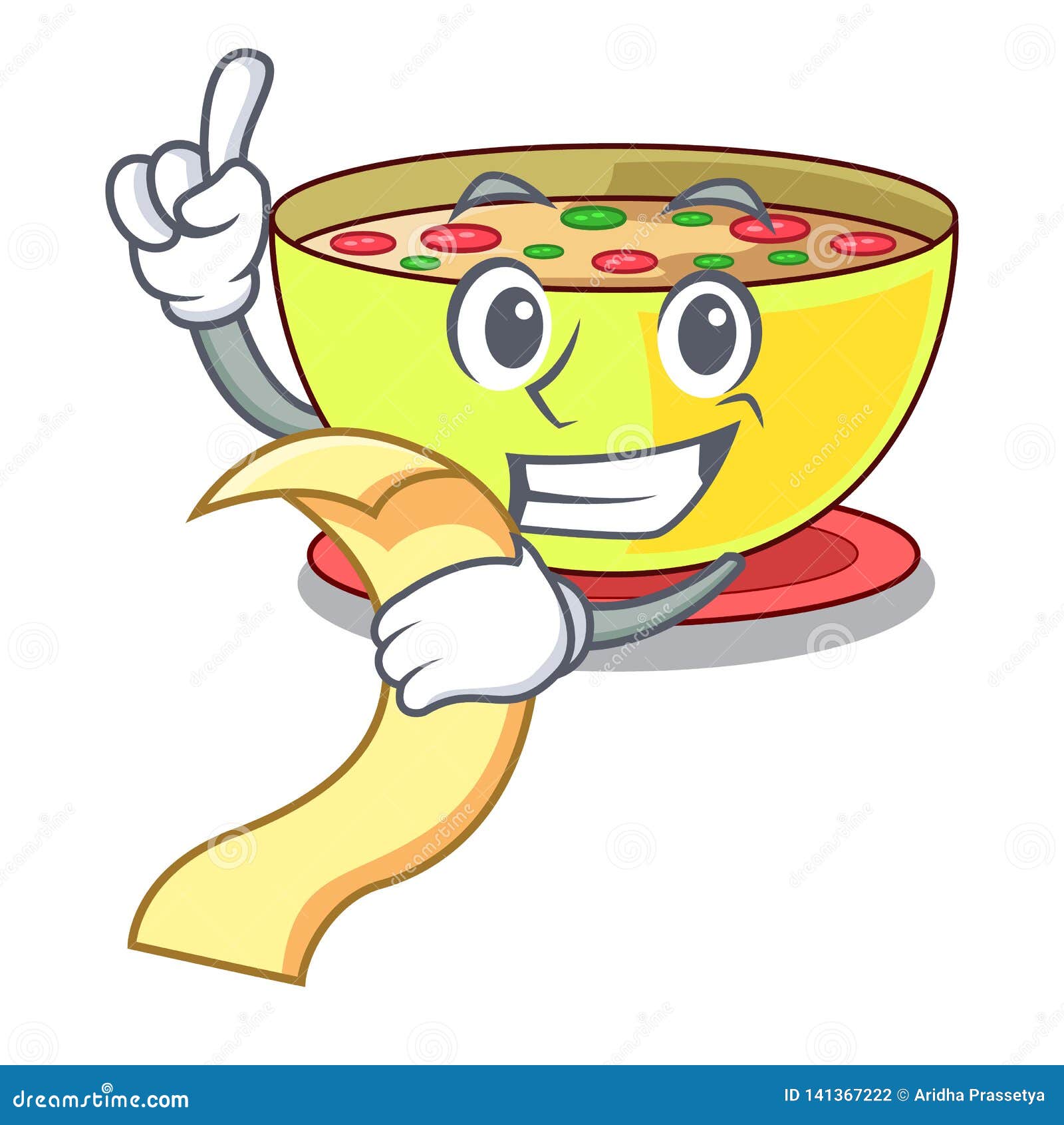 With Menu Corn Chowder in the Mascot Shape Stock Vector - Illustration ...