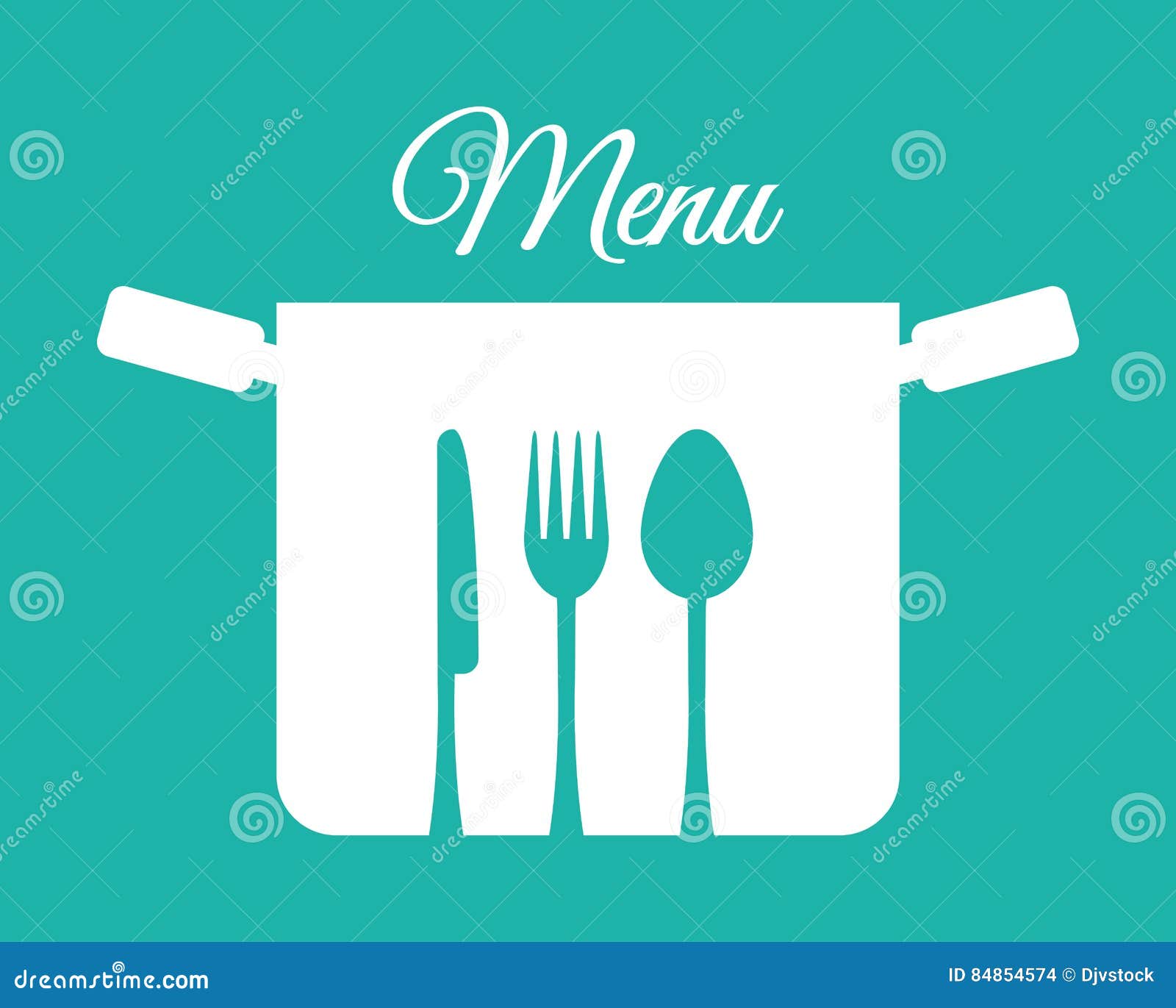 Menu Cursive Font Emblem Image Stock Illustration - Illustration of ...