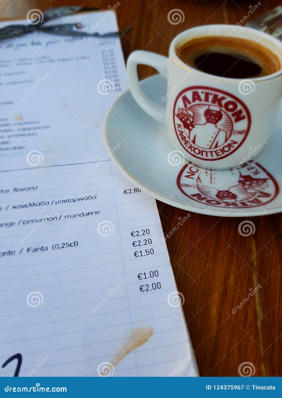 Menu of a Cyprus Restaurant. Editorial Photography - Image of ...
