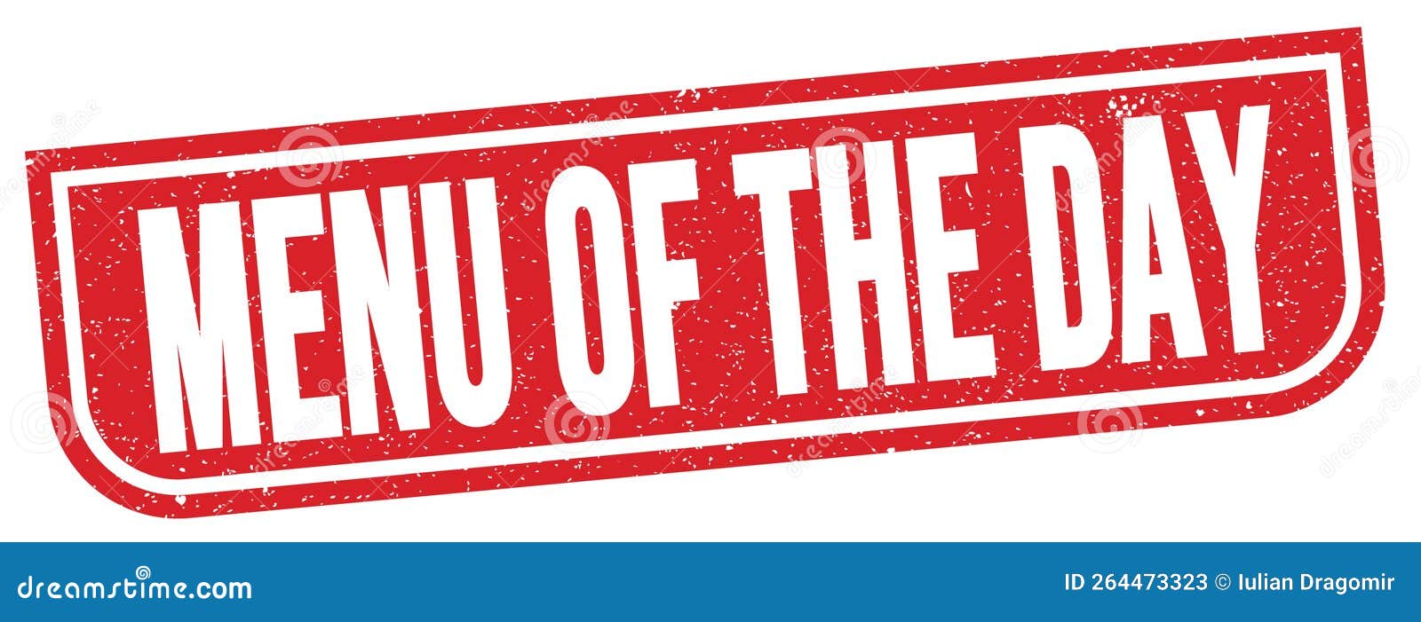 MENU of the DAY Text Written on Red Stamp Sign Stock Illustration ...