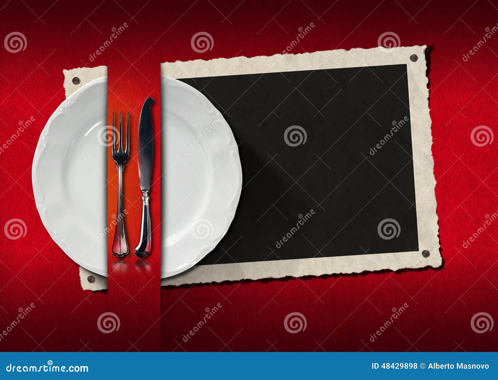 Menu De Restaurant Avec Le Cadre De Photo Photo stock - Image du ...