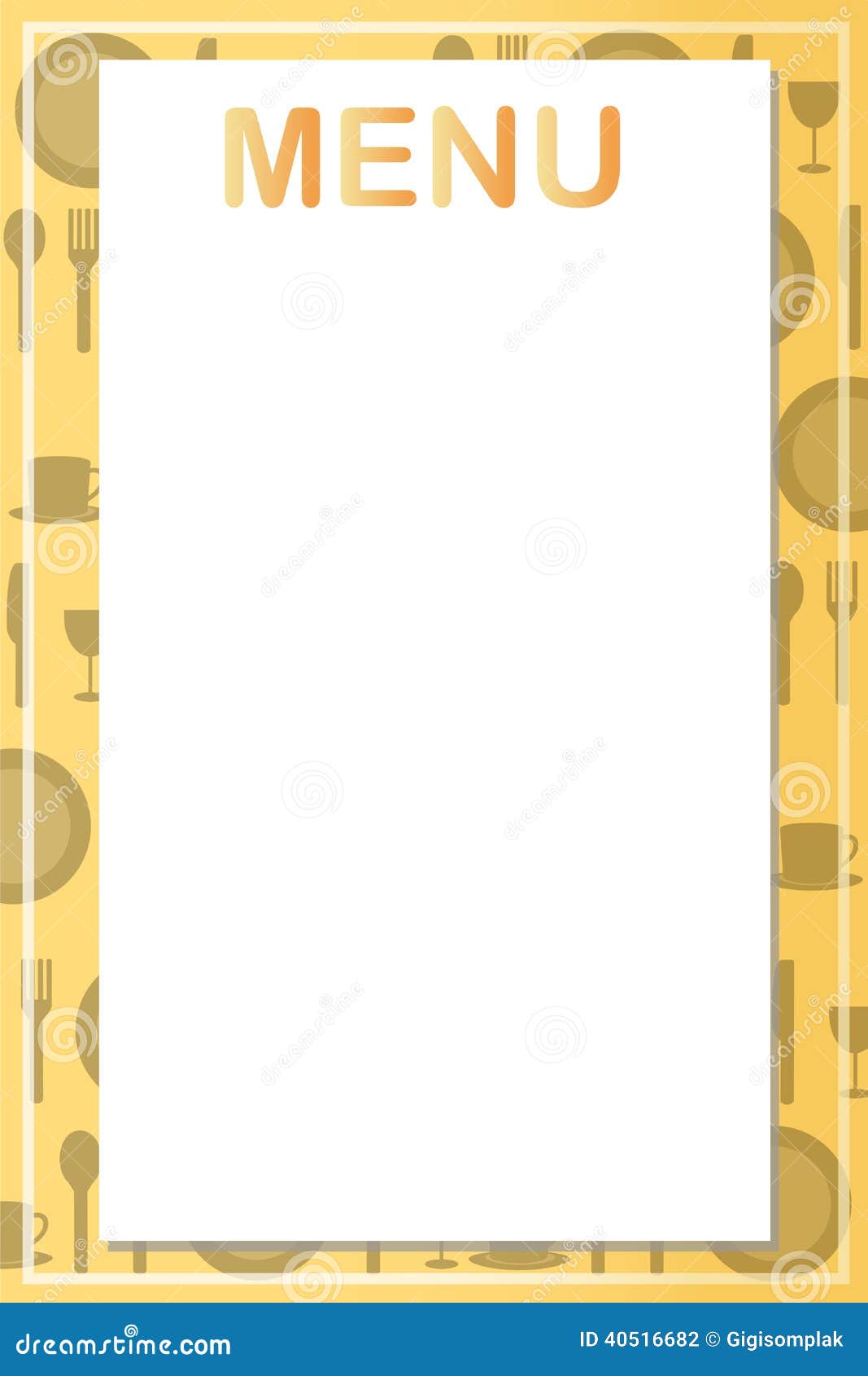 Menu de restaurant de fond illustration de vecteur. Illustration du ...