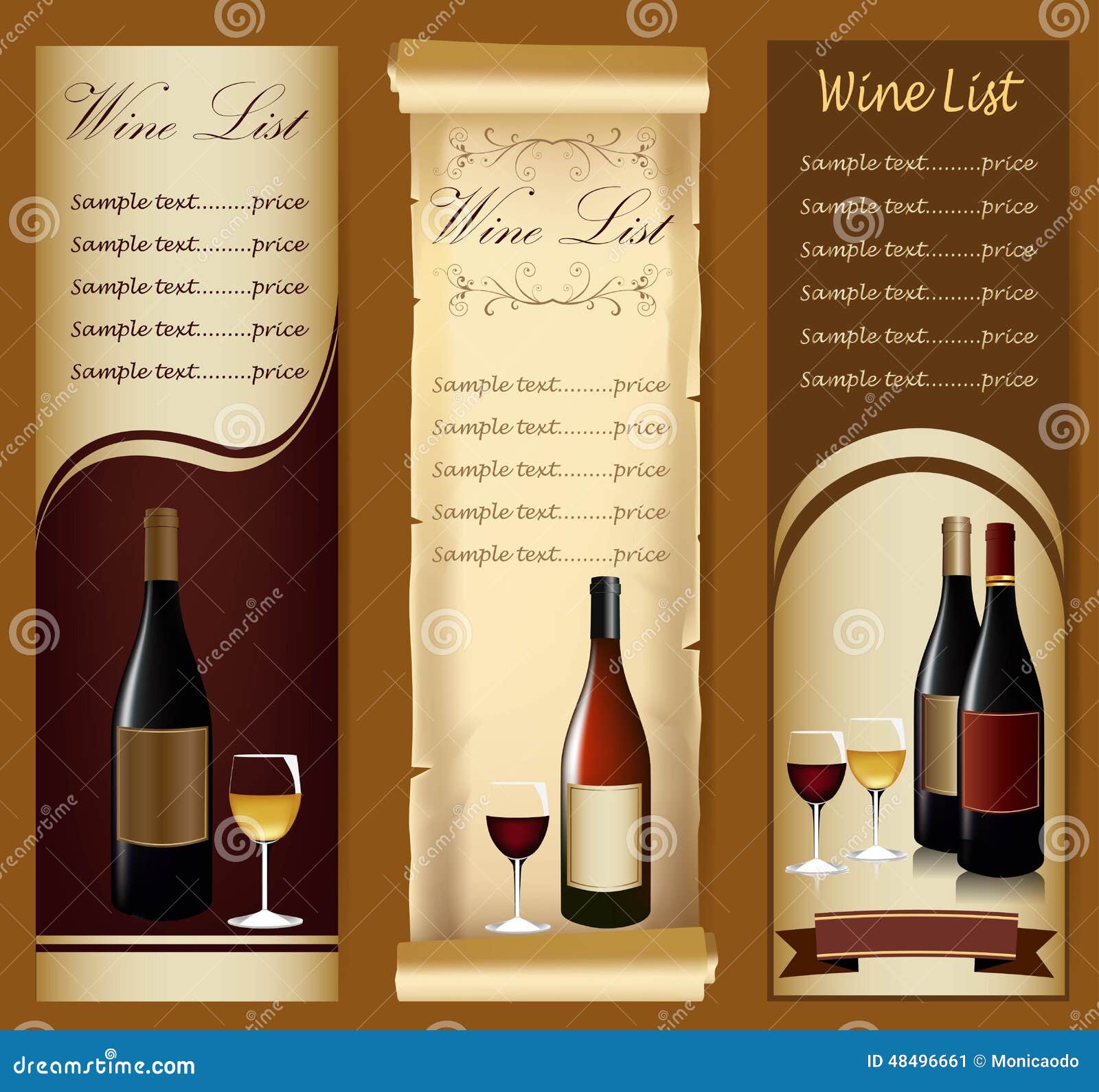 Menu de vin illustration de vecteur. Illustration of glace - 48496661