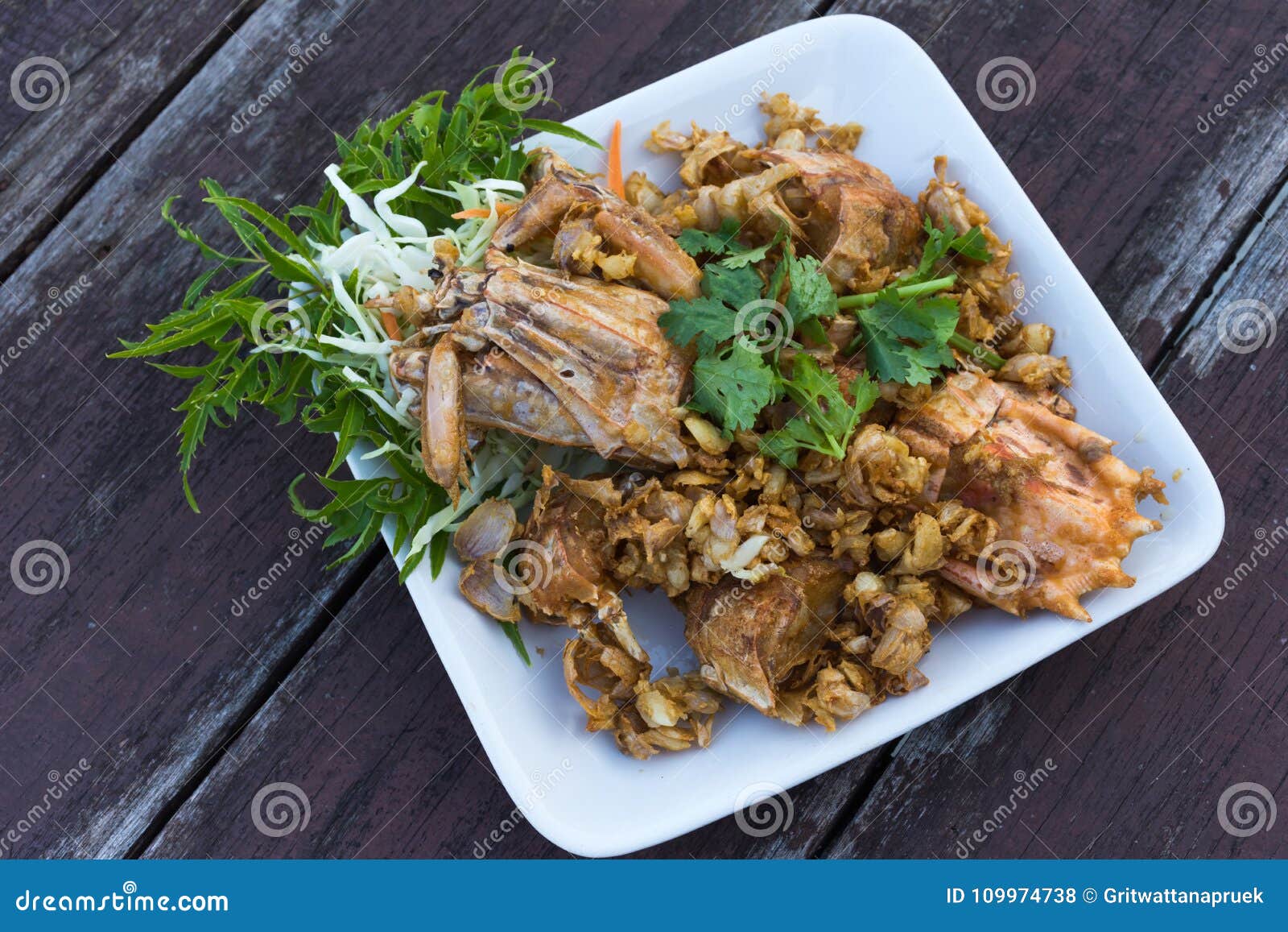 Mantis Prawn stock photo. Image of lemon, fish, fried - 109974738