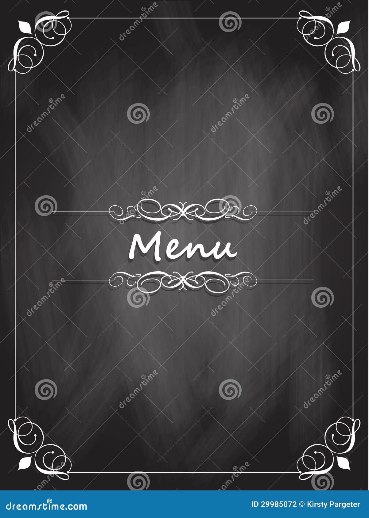 Chalkboard menu design stock vector. Illustration of cafe - 29985072