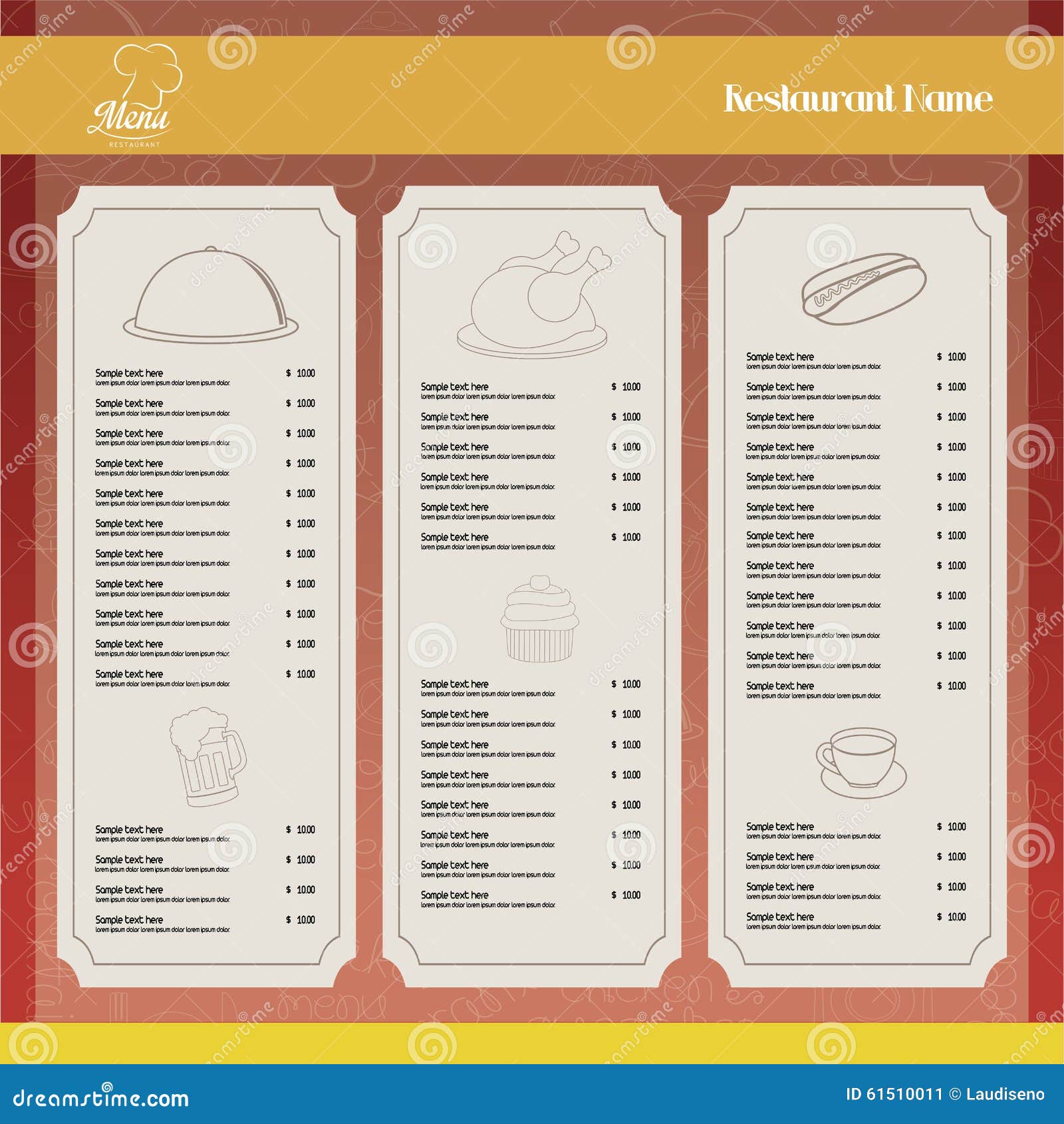 Menu design stock vector. Illustration of abstract, eating - 61510011