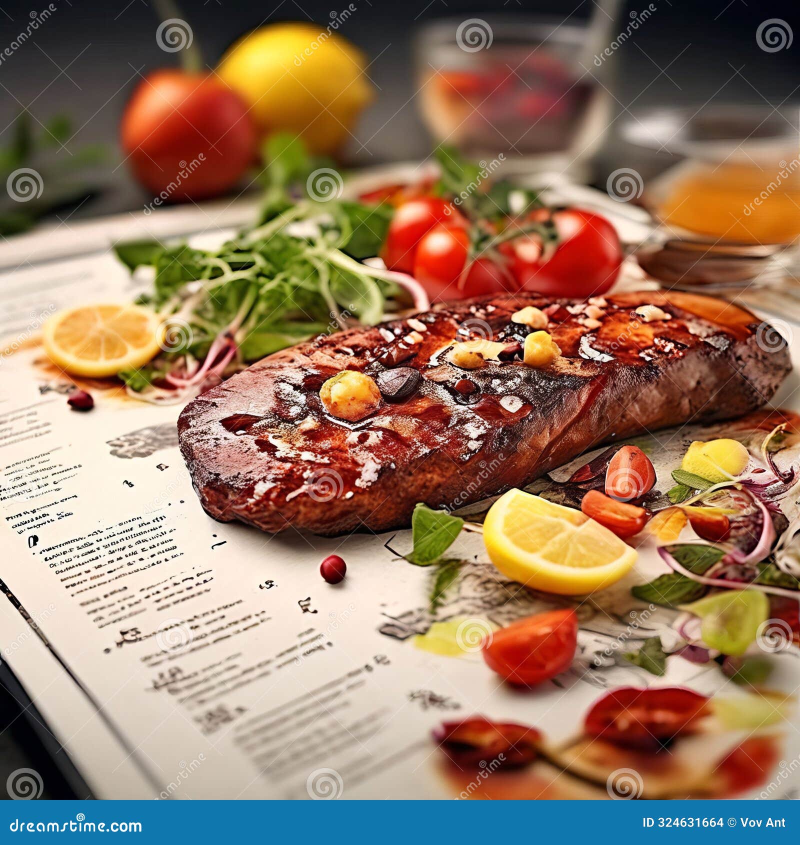 Menu Design Design for Menus that Includes Layout Imagery an Ty Stock ...