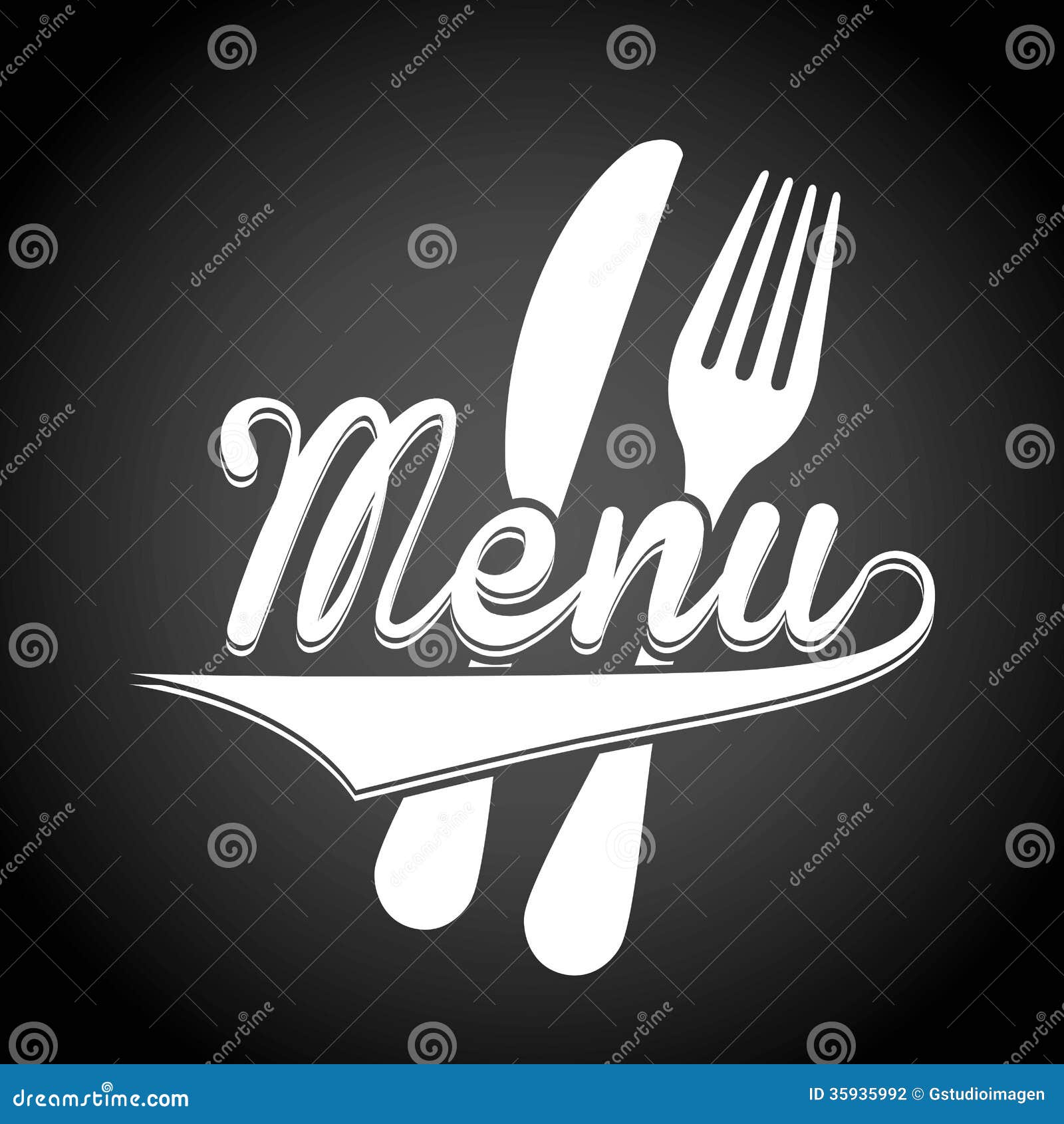 Menu design stock vector. Illustration of fork, nutrition - 35935992