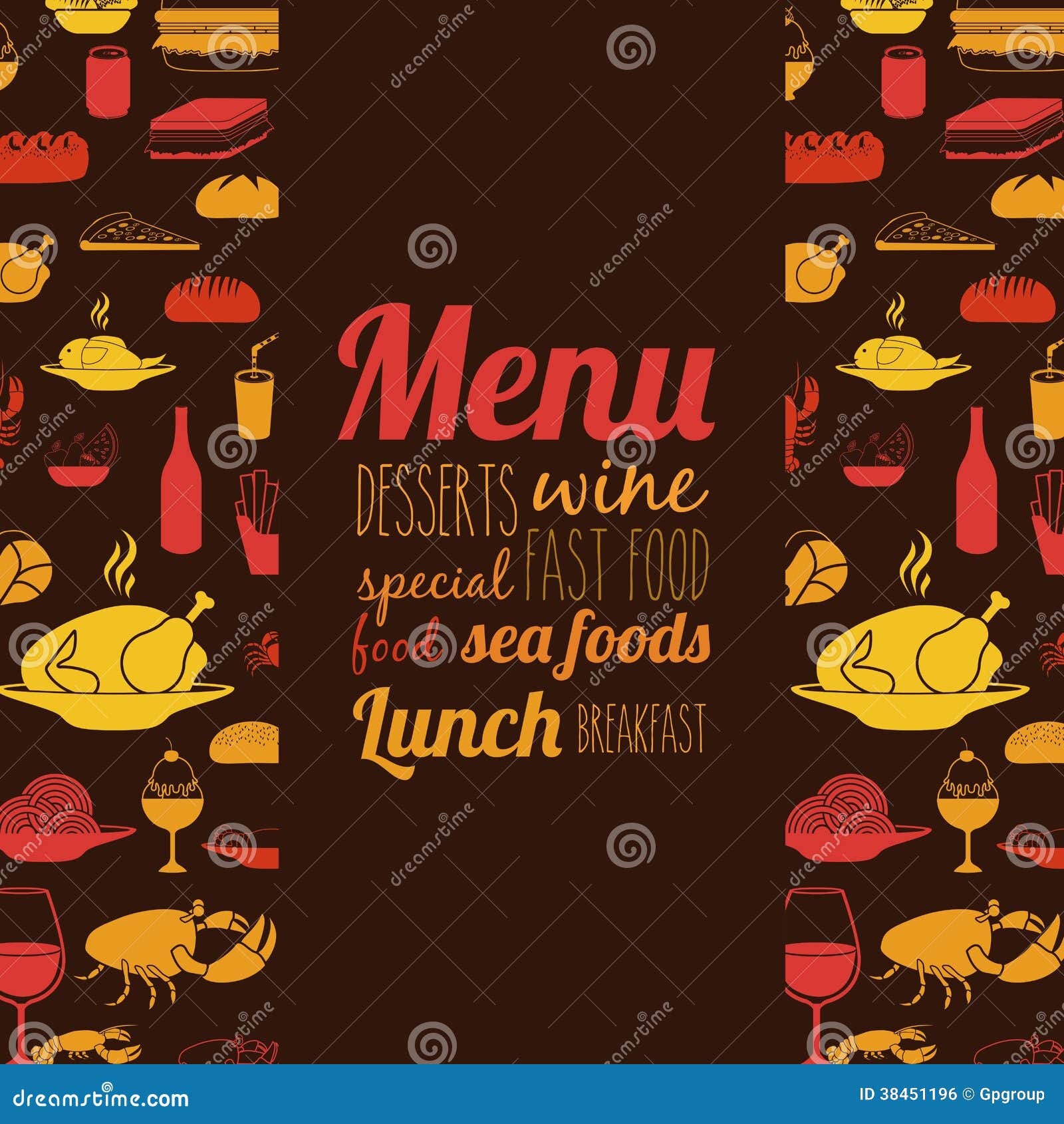 Menu design stock vector. Illustration of nutritious - 38451196