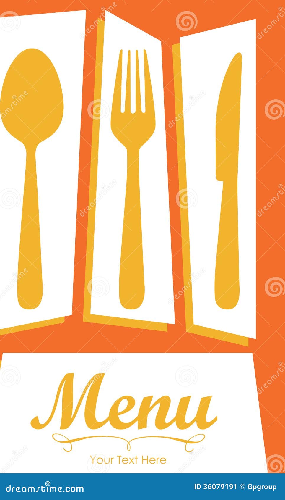 Menu design stock vector. Illustration of label, cutlery - 36079191