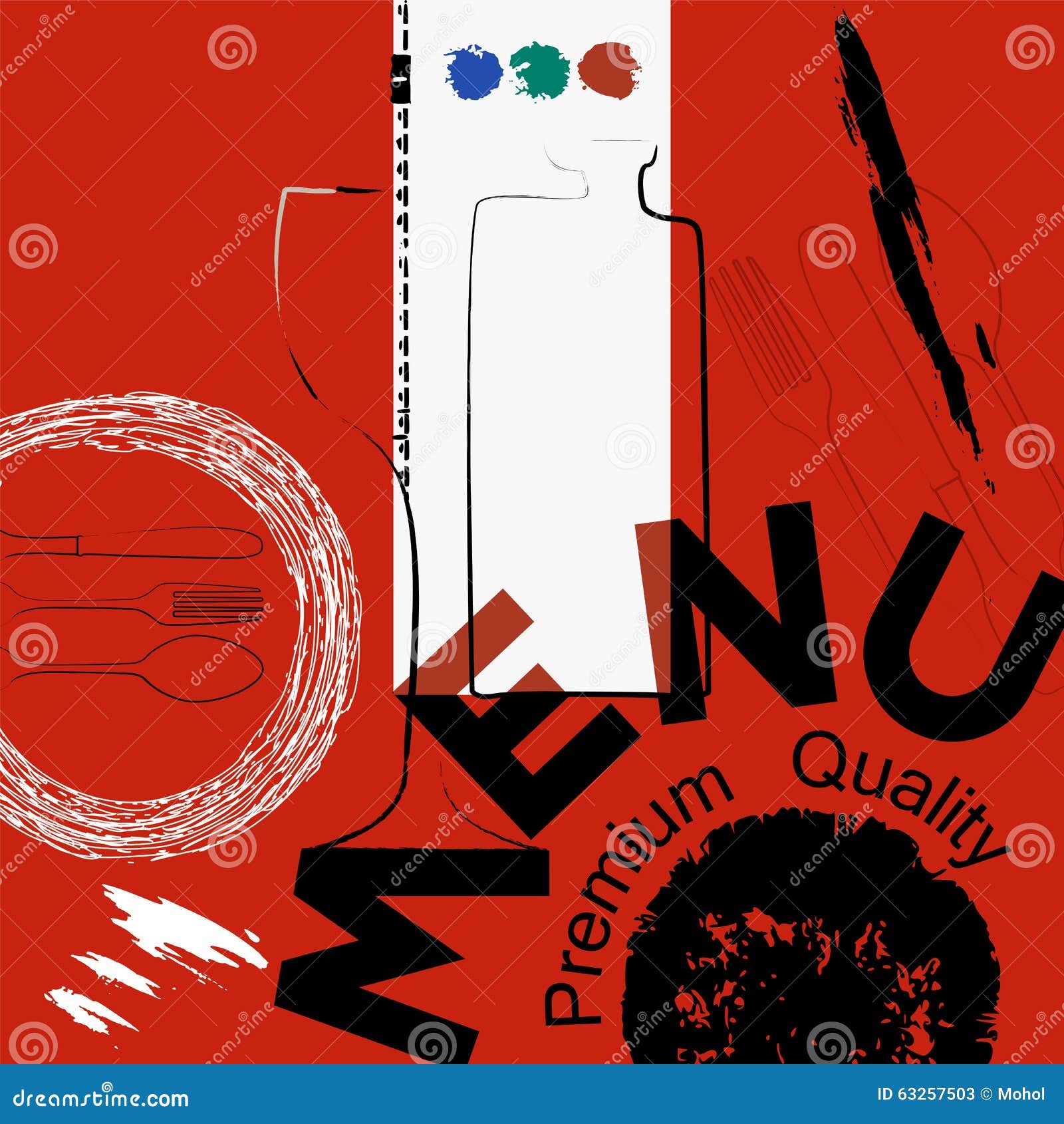 Menu design template stock vector. Illustration of dinner - 63257503