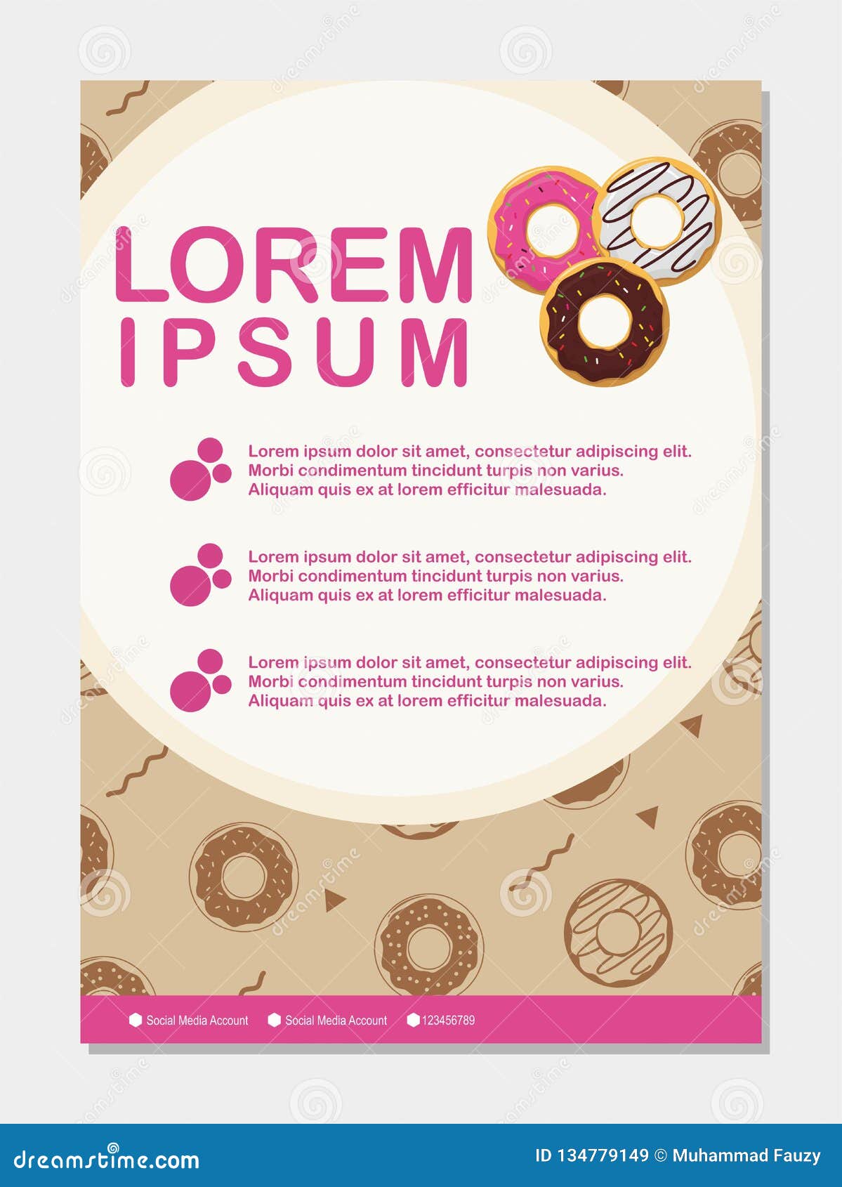Colorful Template Design for Donuts Menu/Poster Stock Vector ...