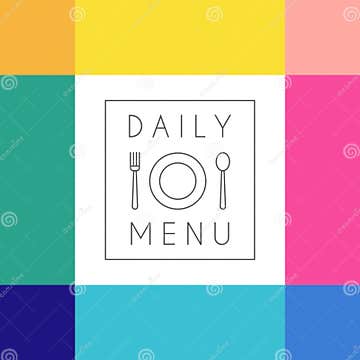 Daily Menu Design Template. Stock Vector - Illustration of creative ...
