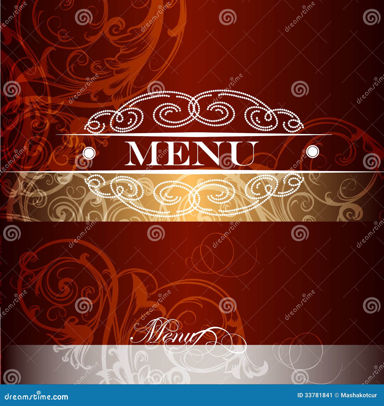 Menu Design in Vintage Royal Style Stock Vector - Illustration of ...
