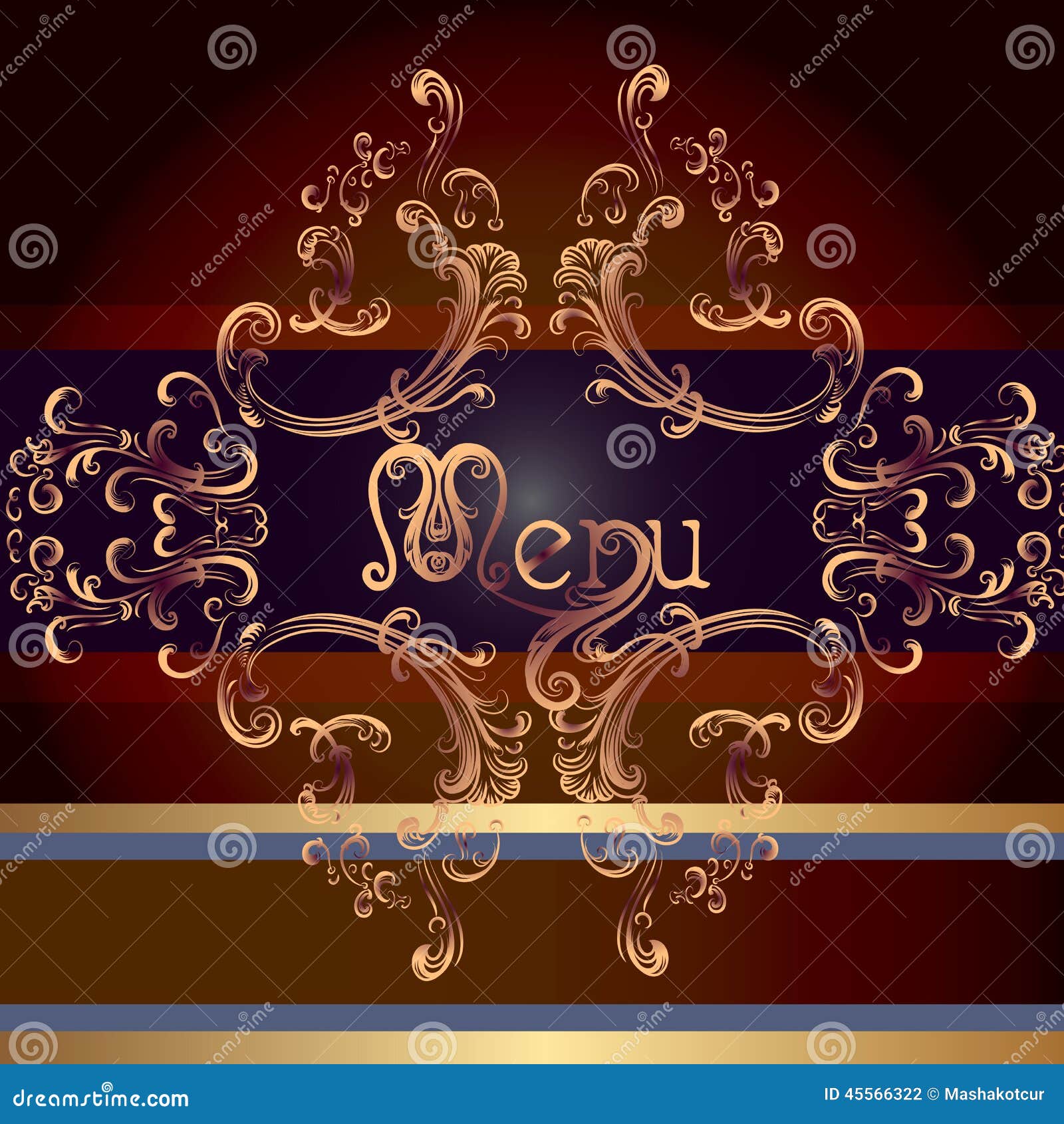 Menu Design in Vintage Style Stock Vector - Illustration of menu ...