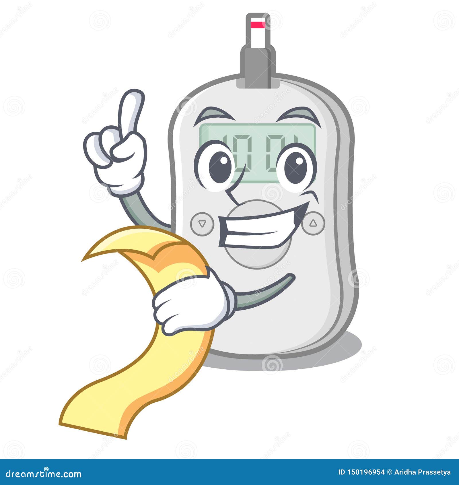 With Menu Diabetes Check Machine Cartoon Medicine Box Stock Vector ...