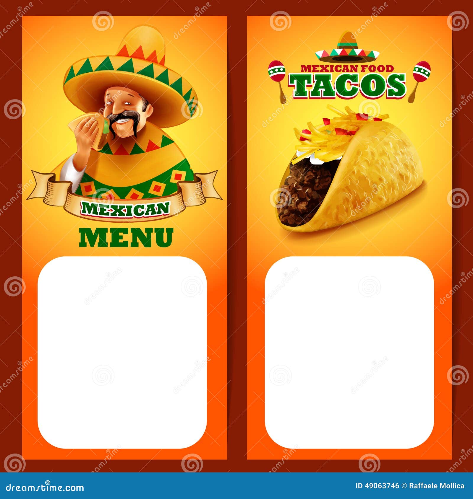 MENU do mexicano dos tacos ilustração do vetor. Ilustração de francês ...