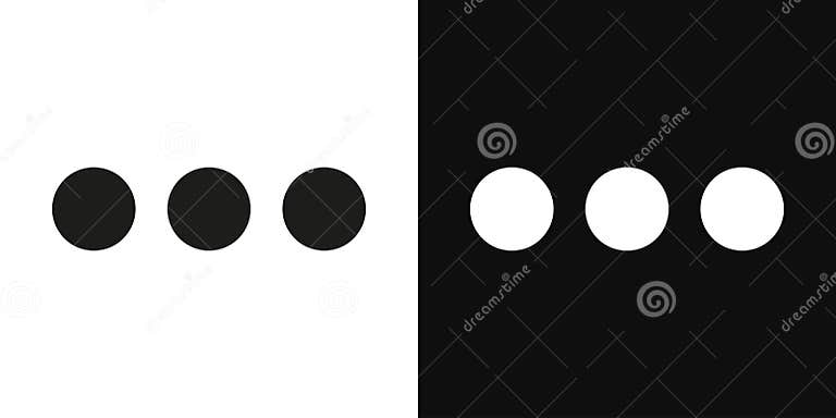 Menu Dots Icon Set. More Apps Vector Symbol Stock Vector - Illustration ...