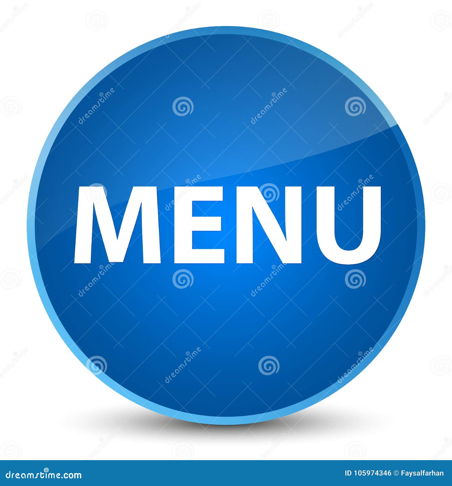 Menu Elegant Blue Round Button Stock Illustration - Illustration of ...