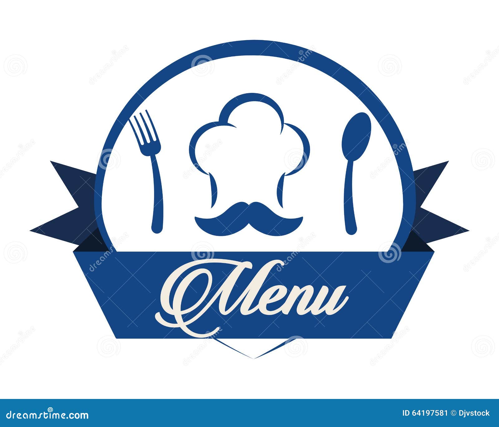 Menu En Restaurantpictogrammenontwerp Vector Illustratie - Illustration ...