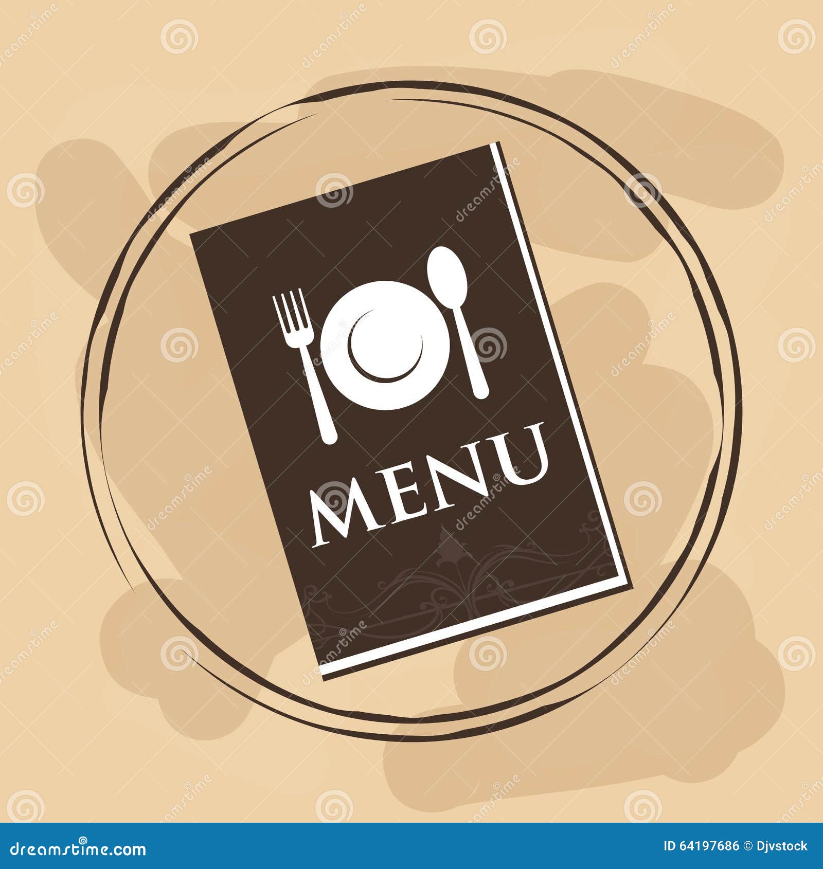 Menu En Restaurantpictogrammenontwerp Vector Illustratie - Illustration ...