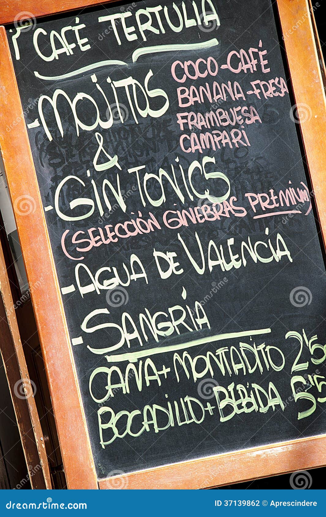 Menu espanhol foto de stock. Imagem de espanhol, cervejaria - 37139862