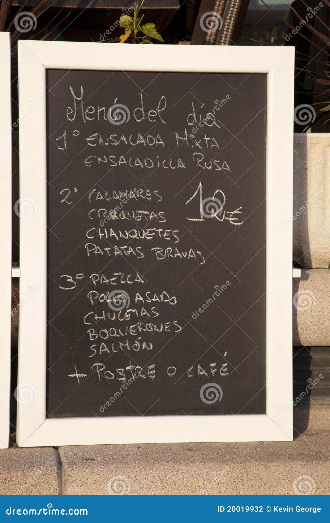 Menu espanhol do alimento foto de stock. Imagem de quadro - 20019932