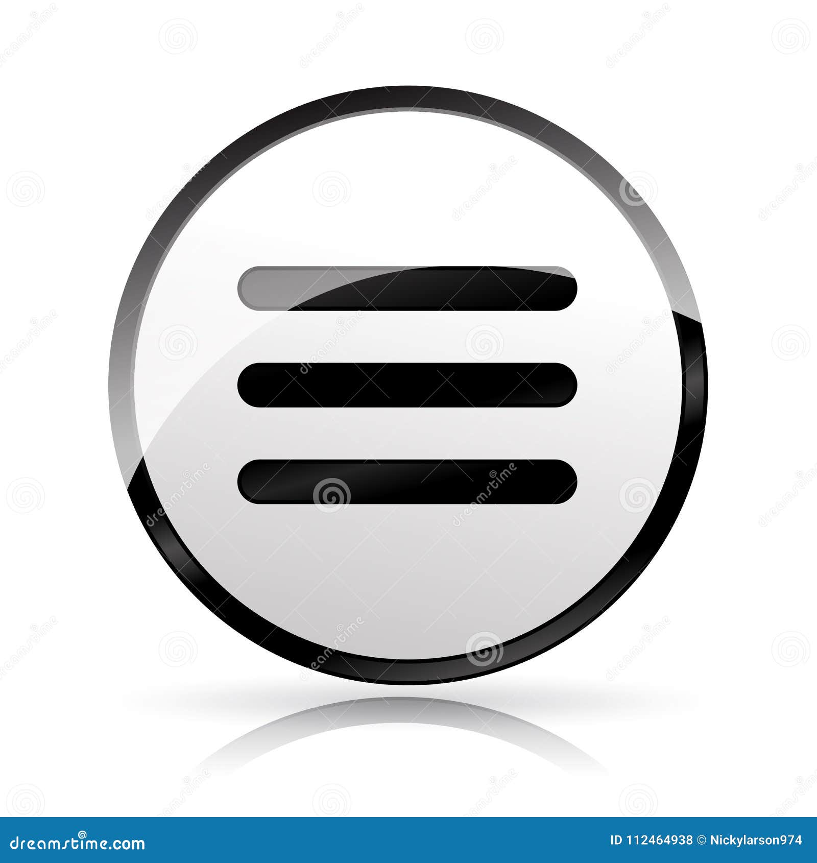 Menu Expand Icon on White Background Stock Vector - Illustration of ...