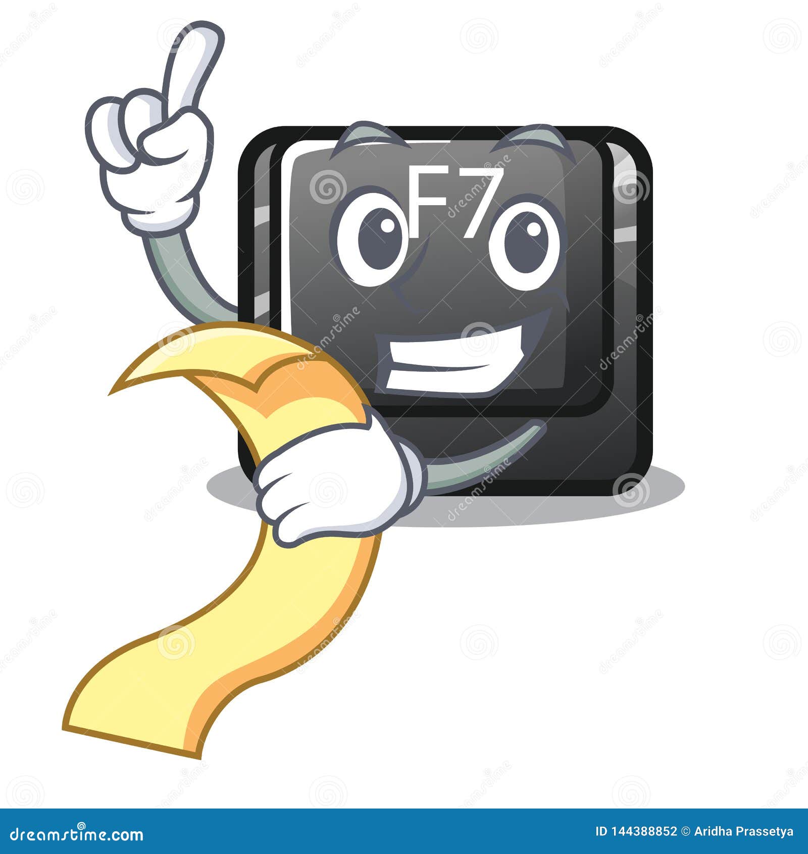 With Menu F7 Button Installed in Computer Cartoon Stock Vector ...