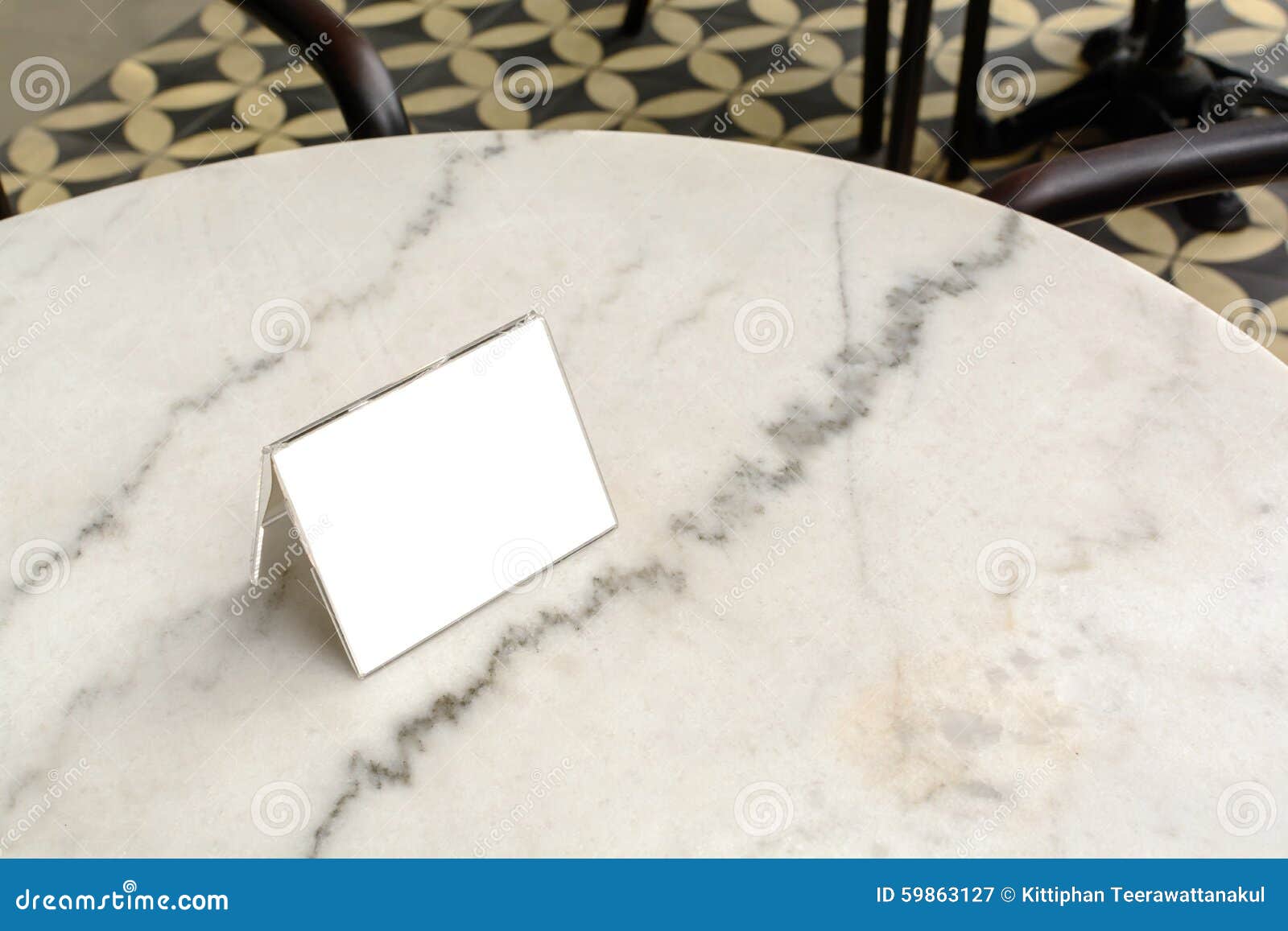 Menu Frame on Table in Restaurant Stock Image - Image of event ...