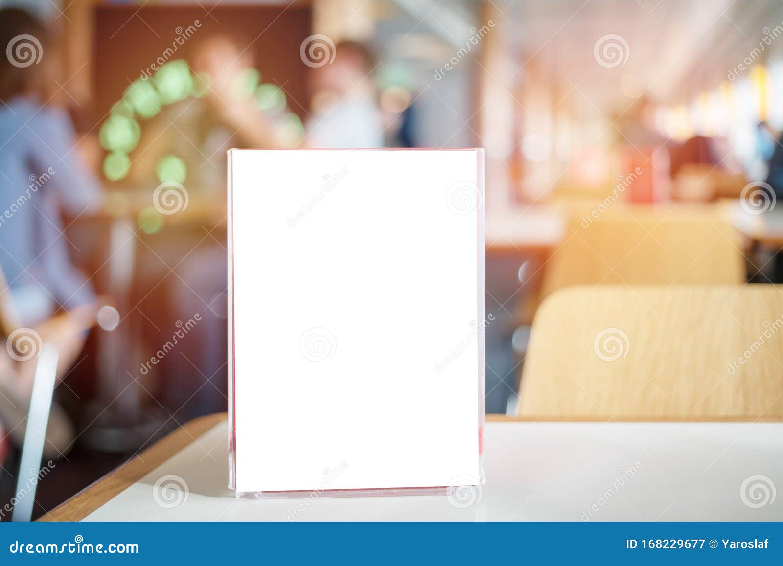 Menu Frame on Table Mock Up Stock Image - Image of bartender, banner ...