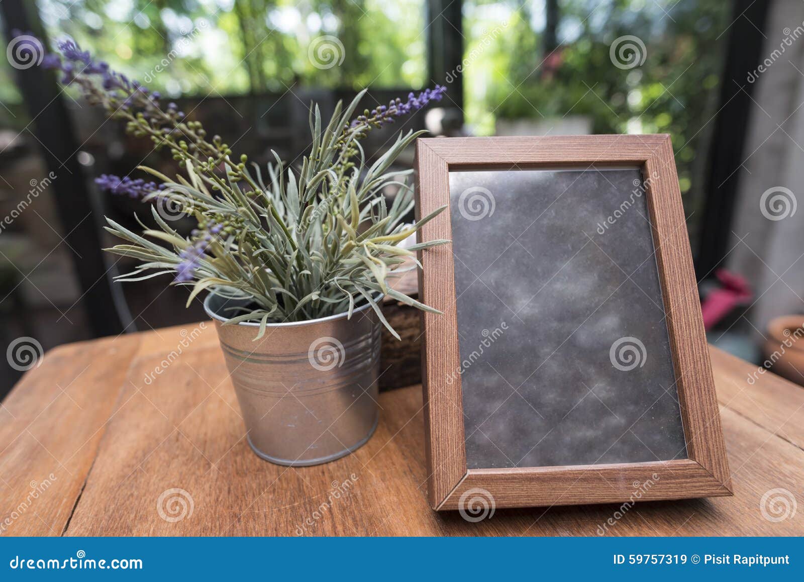 Menu Frame on Table in Restaurant Cafe Shop Stock Image - Image of ...