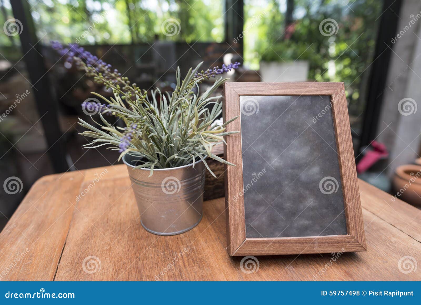 Menu Frame on Table in Restaurant Cafe Shop. Stock Photo - Image of ...