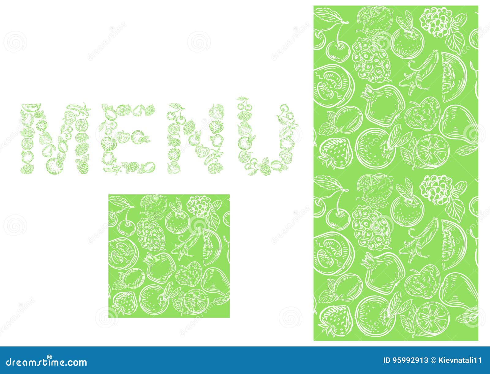 Menu_fresh_bar 向量例证. 插画 包括有 果子, 新鲜, 抽象, 草莓, 樱桃, 向量, 甜瓜 - 95992913