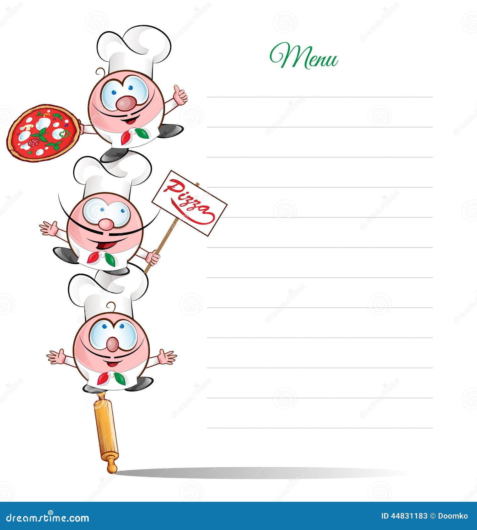 Menu With Funny Chef Cartoon | CartoonDealer.com #44831183