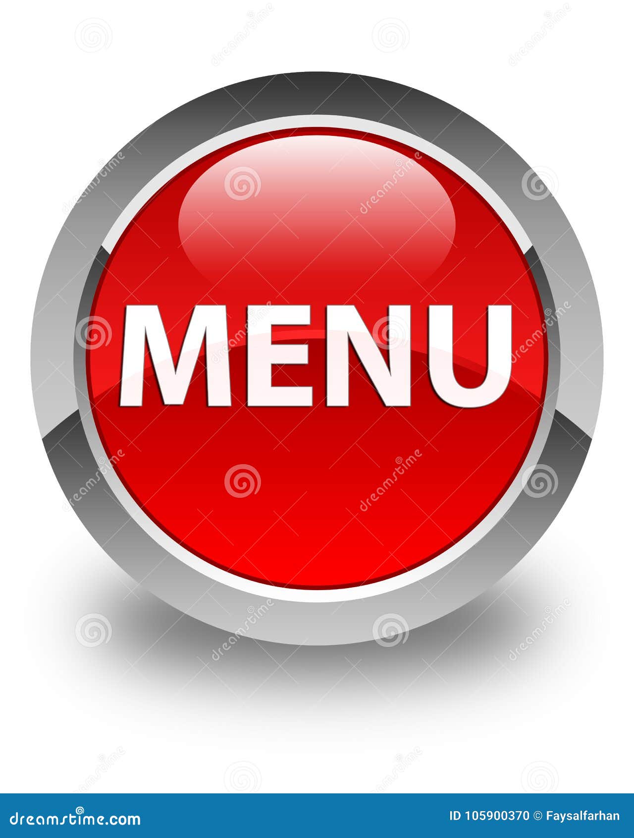 Menu Glossy Red Round Button Stock Illustration - Illustration of ...