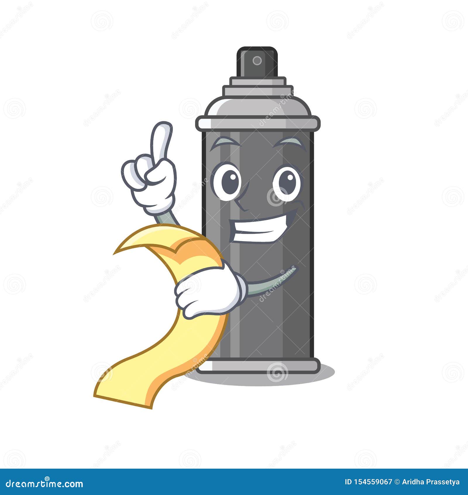 With Menu Hair Spray in Character Makeup Box Stock Vector ...