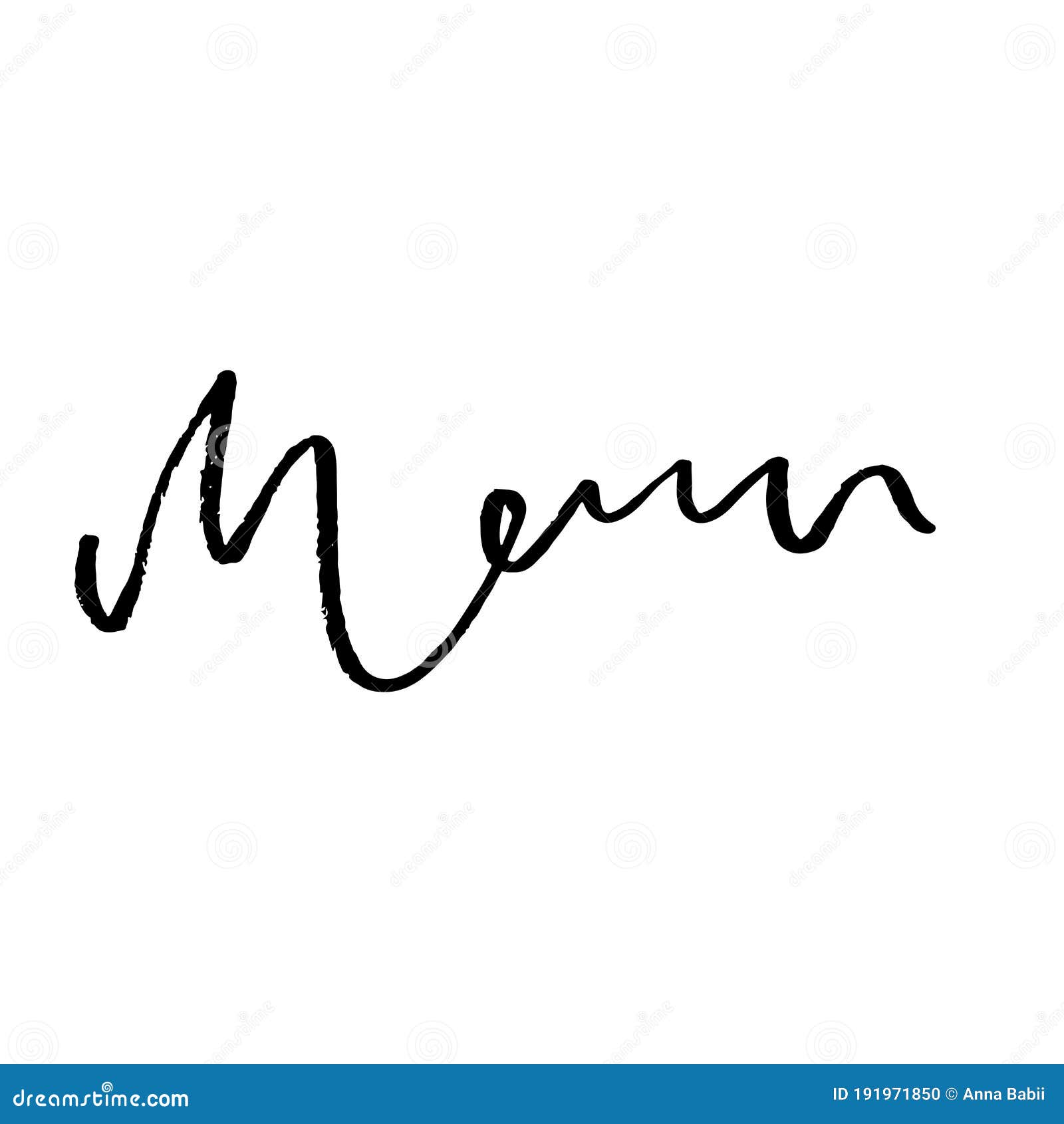 Menu. Hand Drawn Inscription. Modern Brush Lettering. Vector ...