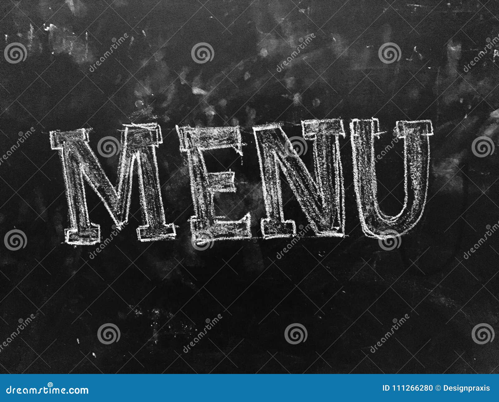 Menu Handwritten on Blackboard Stock Photo - Image of menu, board ...
