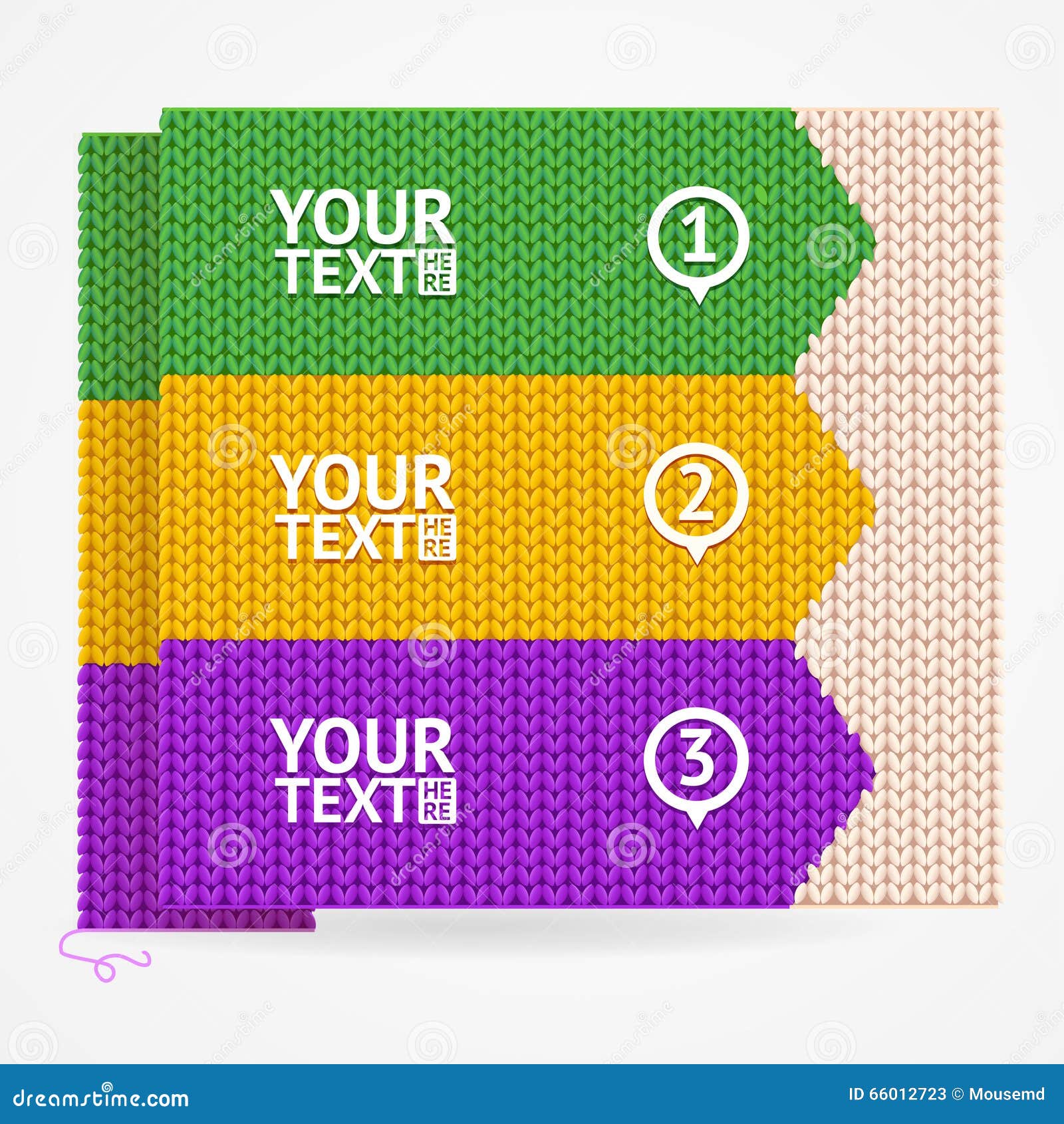 Menu or Headers Knitted Style with Arrow. Vector Stock Vector ...