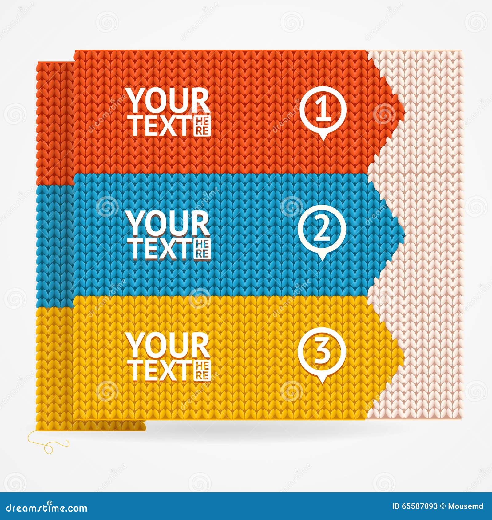 Menu or Headers Knitted Style with Arrow. Vector Stock Vector ...