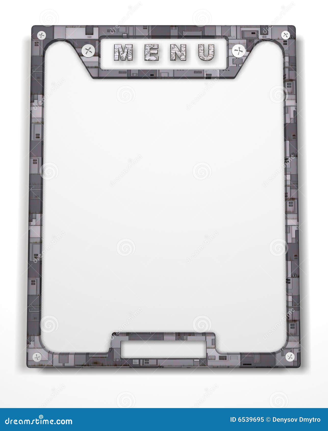 Frame. Menu. Form. Banner. 3D Rendering of the Menu Frame Stock ...