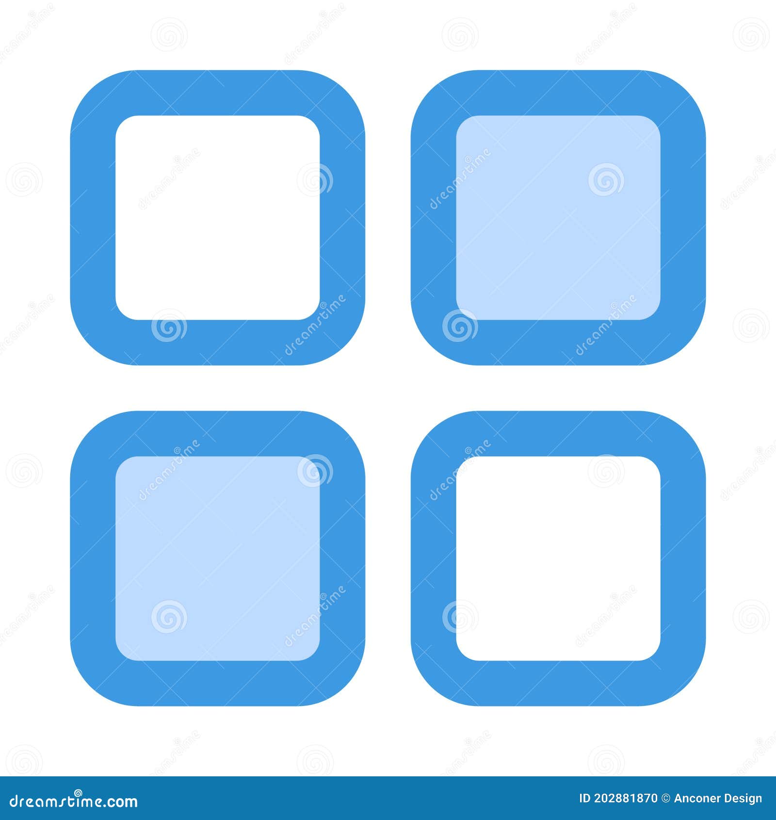 Menu Icon in Blue Style for Any Projects 1 Stock Vector - Illustration ...