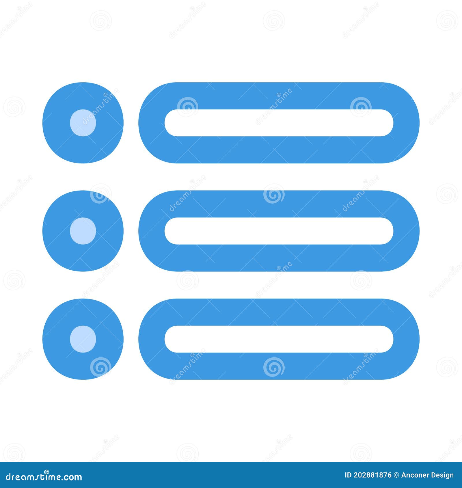Menu Icon in Blue Style for Any Projects Stock Vector - Illustration of ...