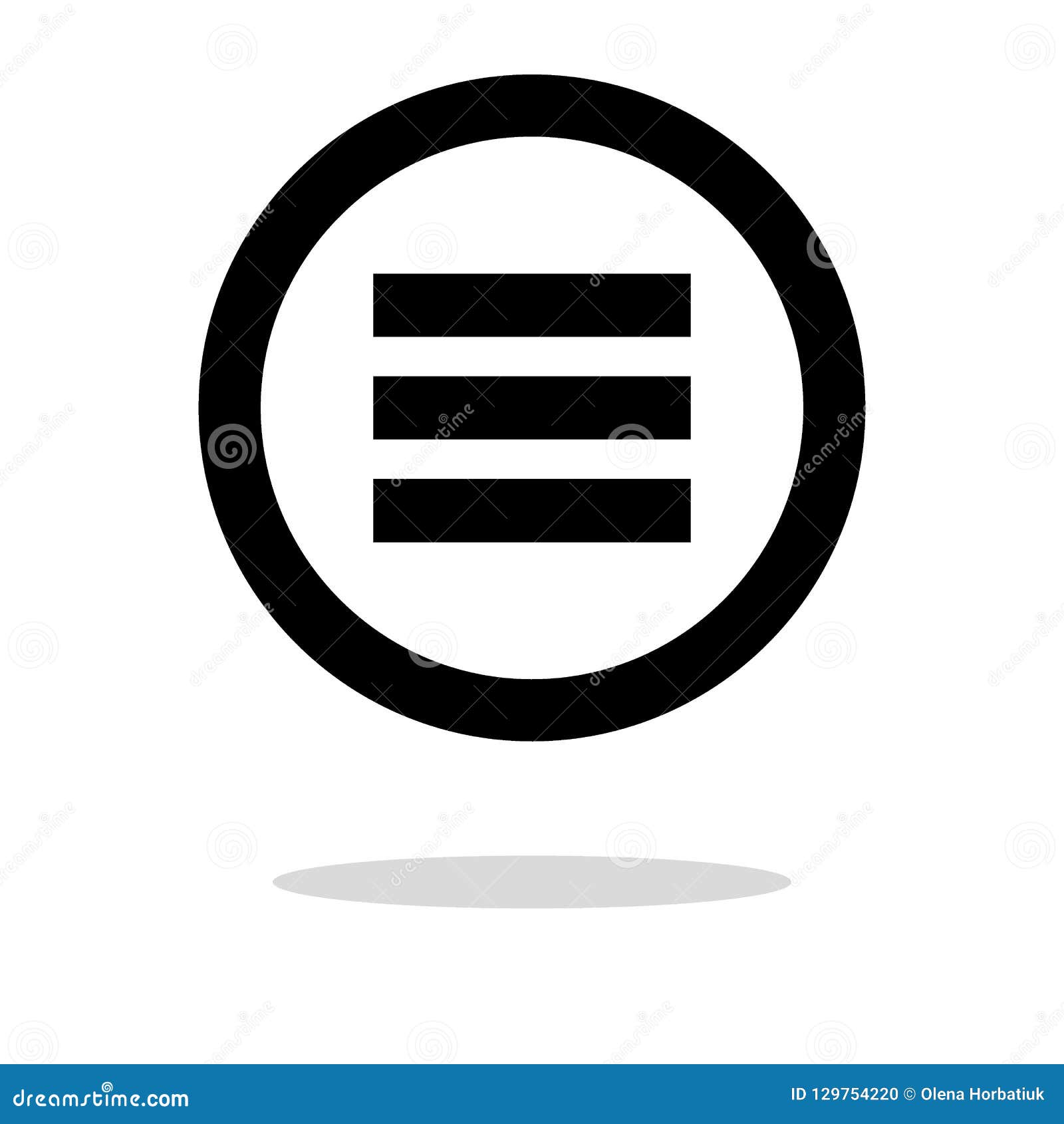 Menu Icon. Button with Menu Icon Stock Vector - Illustration of ...