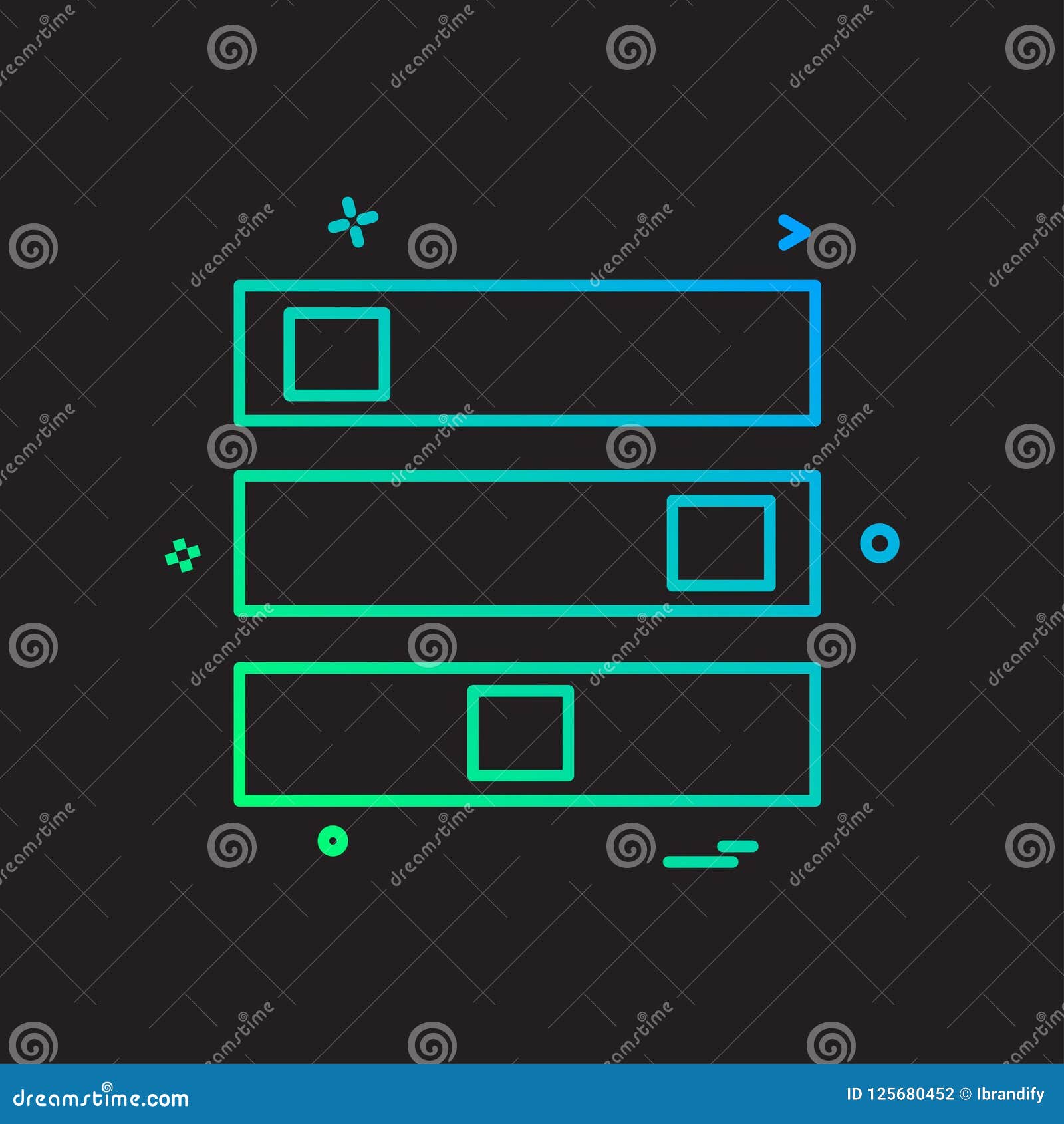 Menu icon design vector stock vector. Illustration of business - 125680452