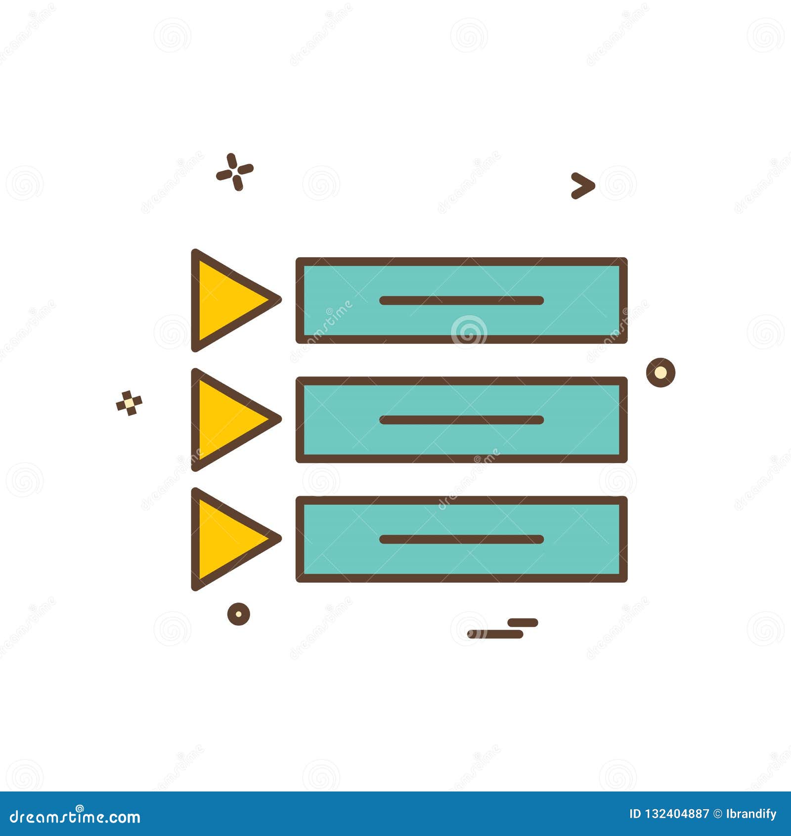 Menu icon design vector stock vector. Illustration of concept - 132404887